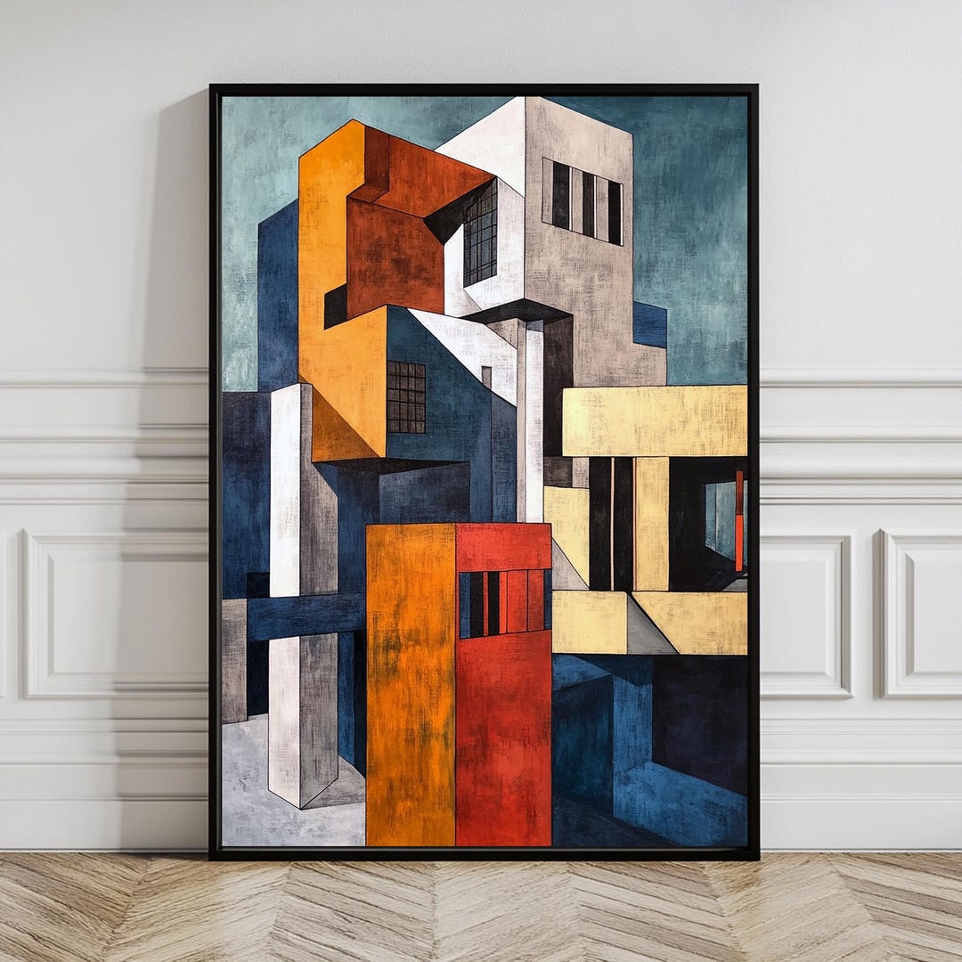 Cubism Building Print: Modern Abstract Art (digital Download) - Etsy