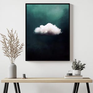 Cloud Wall Art, Blue Wall Art, Abstract Art Print, Minimalist Wall Art ...