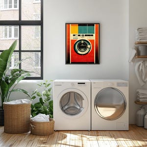 Retro Laundry Day Print, Vintage Style Laundry Day Poster, Retro ...