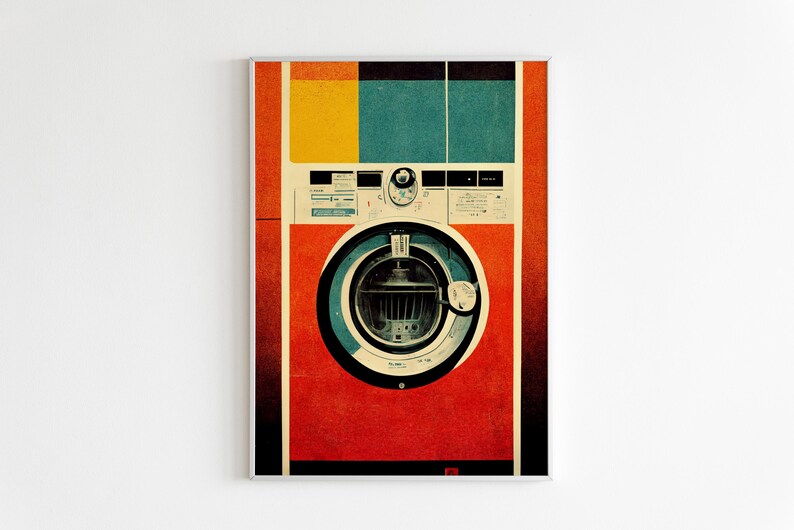 Retro Laundry Day Print, Vintage Style Laundry Day Poster, Retro ...