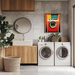 Retro Laundry Day Print, Vintage Style Laundry Day Poster, Retro ...