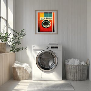 Retro Laundry Day Print, Vintage Style Laundry Day Poster, Retro ...