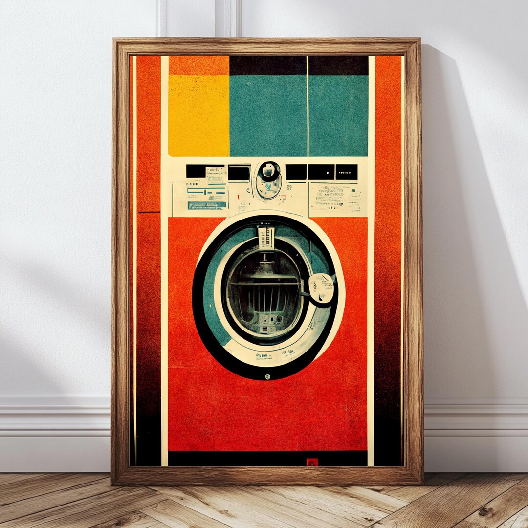Retro Laundry Day Print, Vintage Style Laundry Day Poster, Retro ...