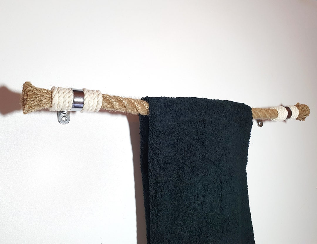Towel Rack..towel Holder Jute Rope..decor for Bathroom or Kitchen..bath ...