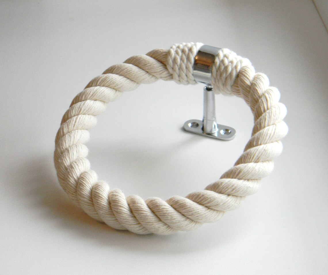 Towel Holder Rope Ring..Natural Cotton Rope..Decor for | Etsy
