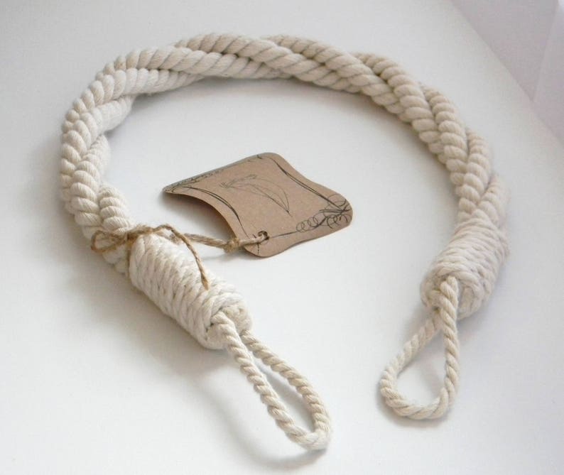 Twisted Cotton Rope Tiebacks Nautical Decor White ivory - Etsy UK