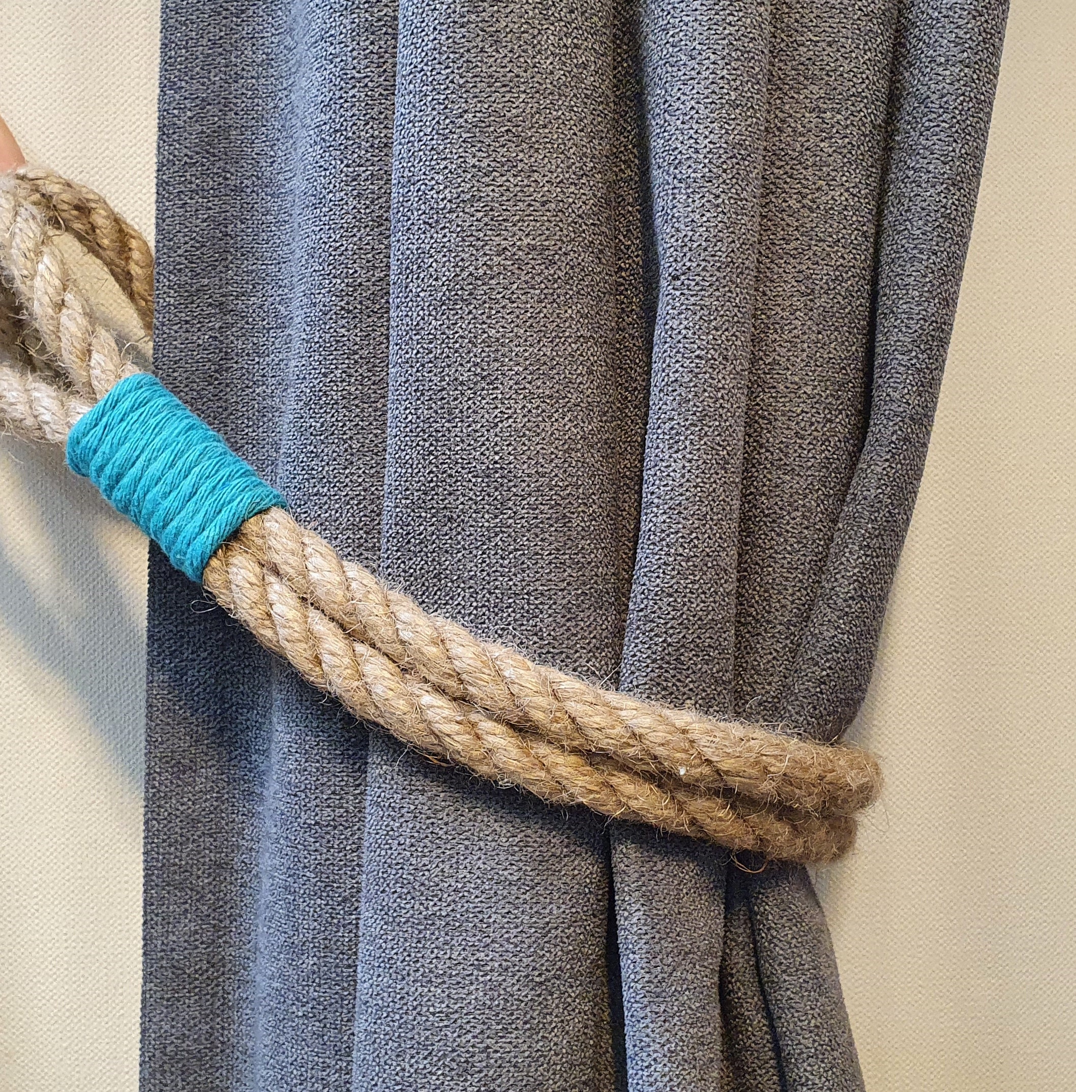 Jute Rope Curtain Tie-backs Holdback Curtain Tieback - Etsy