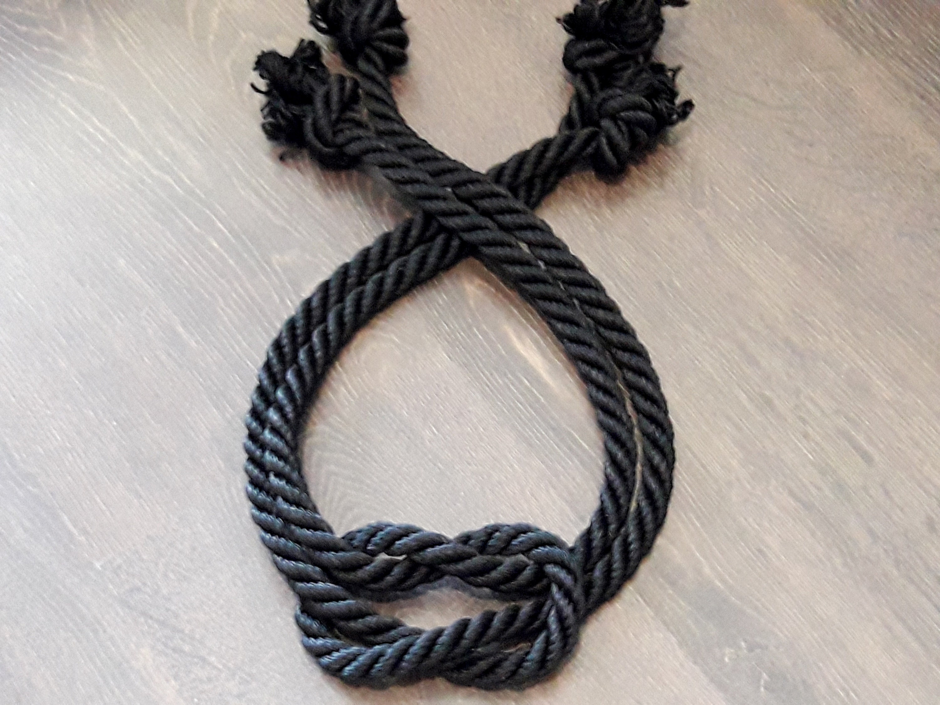 Square Knot Curtain Tie-Backs..Black Rope Tiebacks..Home | Etsy