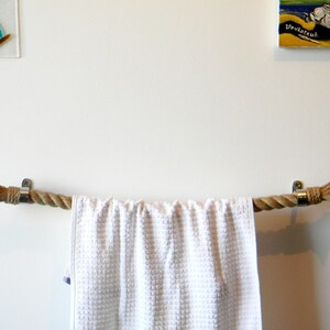 Rope Towel Holder.. Jute Rope..nautical Decor Bathroom..shabby Chic ...