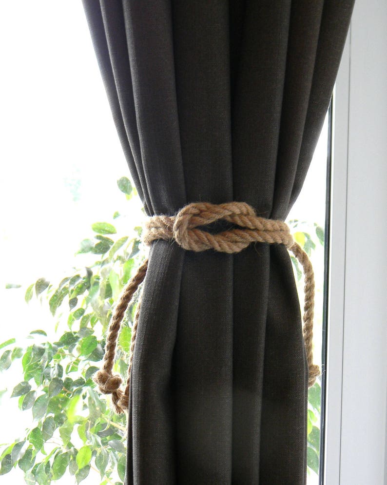 Set of 2 Pcs Square Knot Nautical Curtain Tie-backs Beach - Etsy