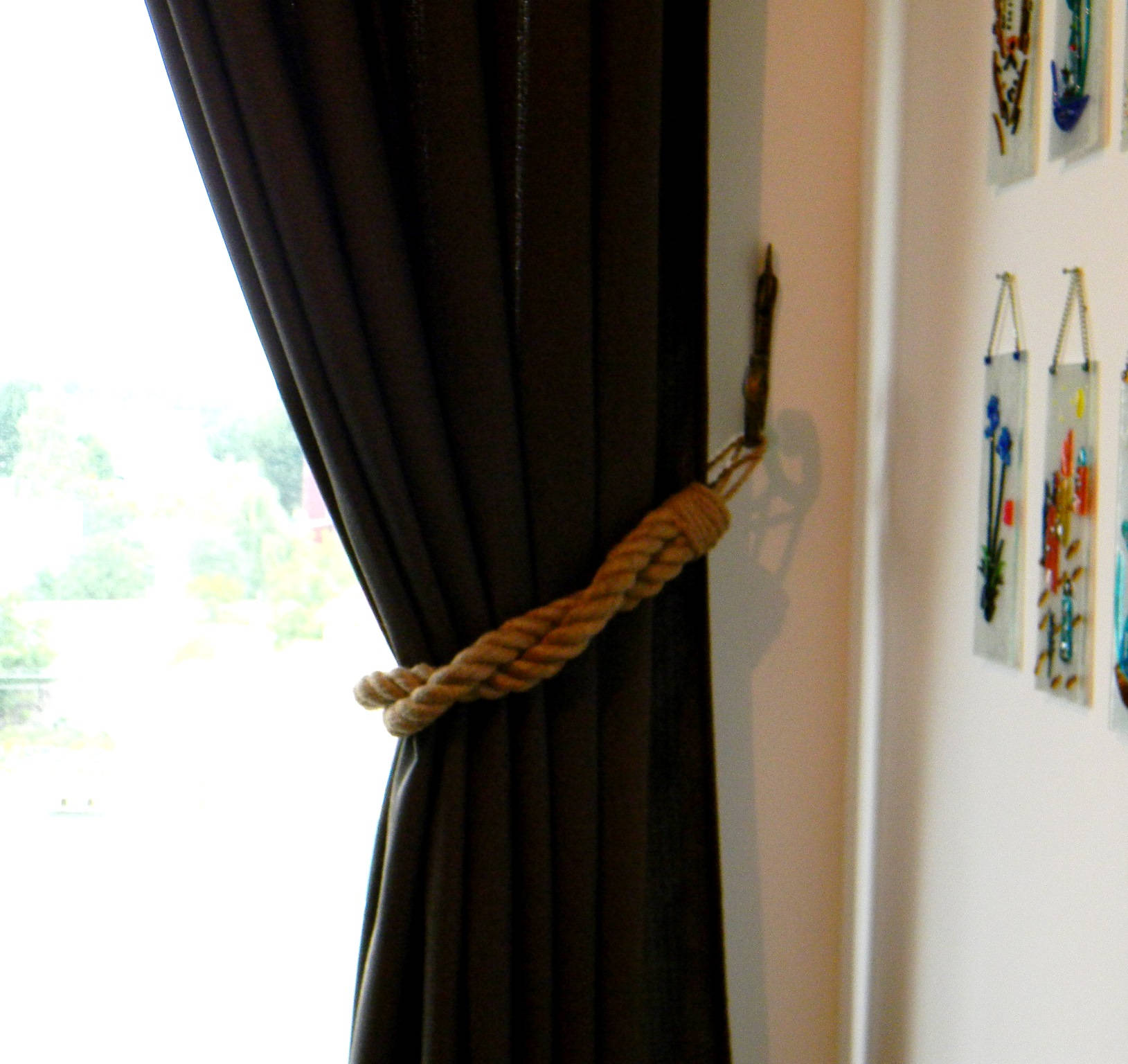 Rustic Jute Rope Curtain Tieback Thick Tie-back Industrial | Etsy