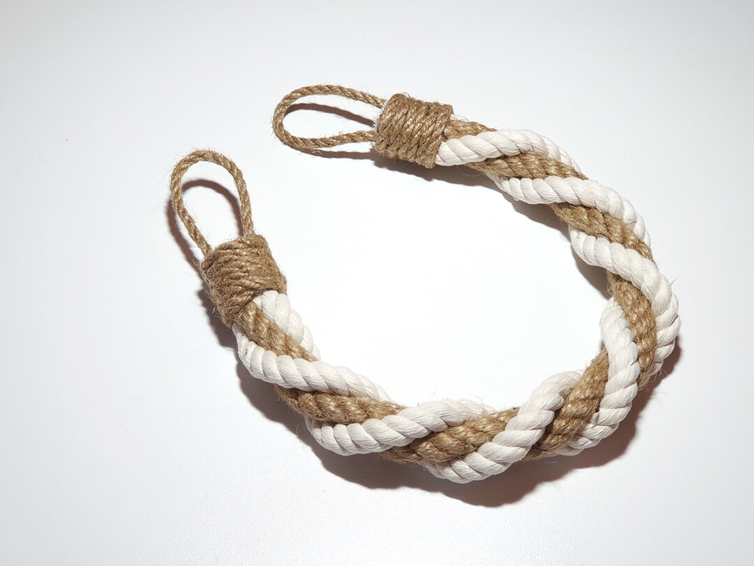 Thick Curtain Tieback-white Cotton Rope-jute Rope Shabby Chic Ties ...