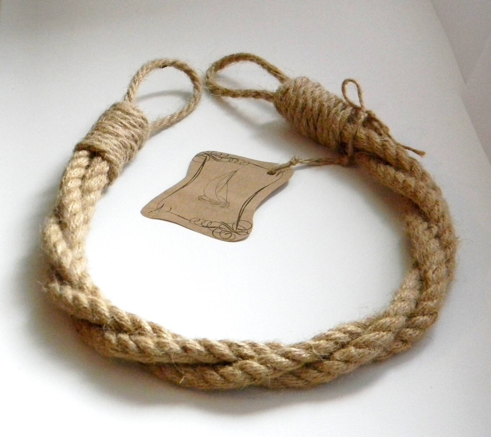 Set of 2 Pcs Curtain Tiebacks Jute Rope Decor for Window - Etsy