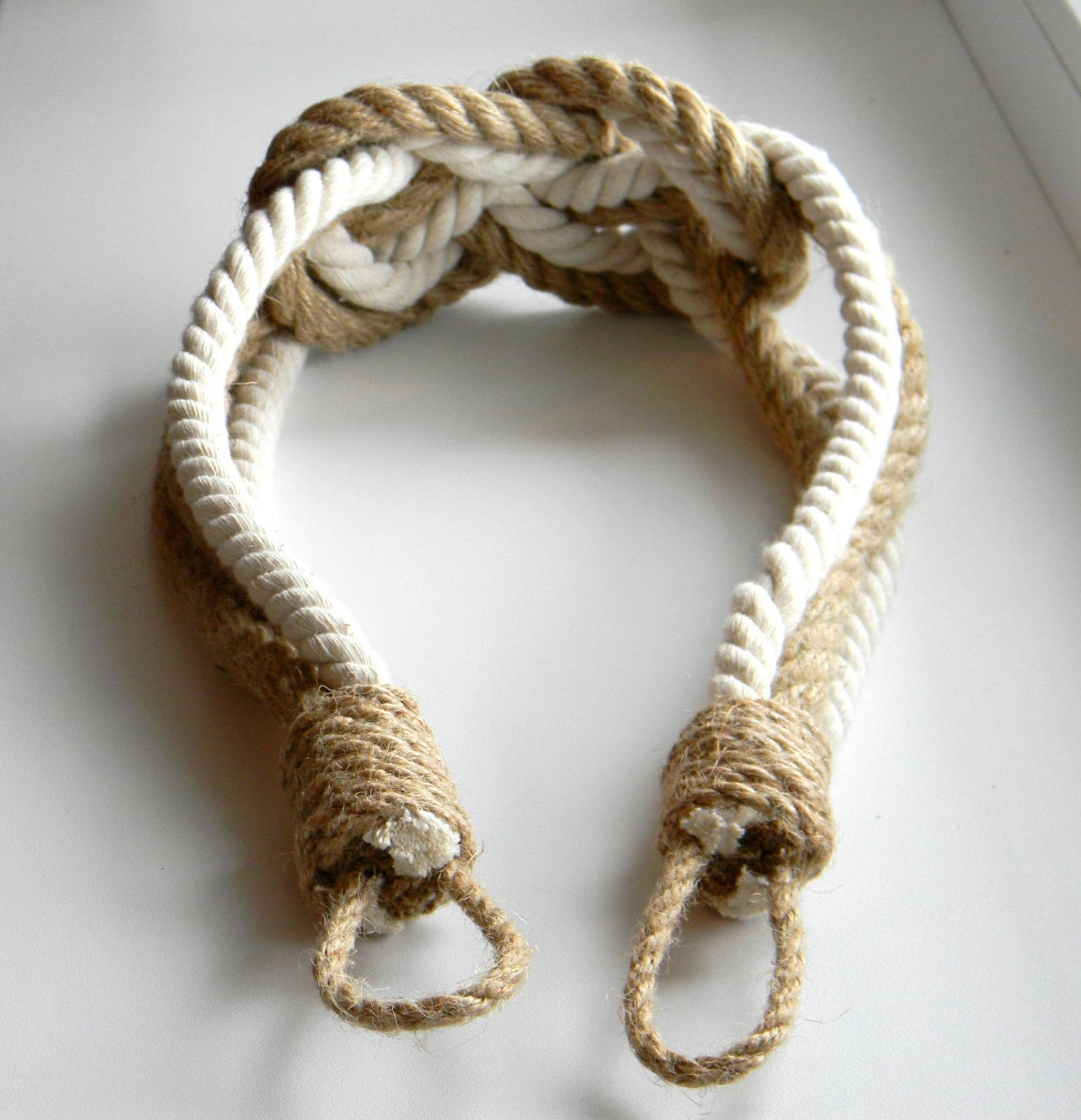 Cotton and Jute Rope..curtain Tie-backs..nautical - Etsy