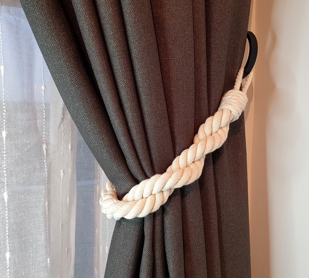 Curtain Tieback Cotton Rope Decor for Window Nautical Style Twisted ...