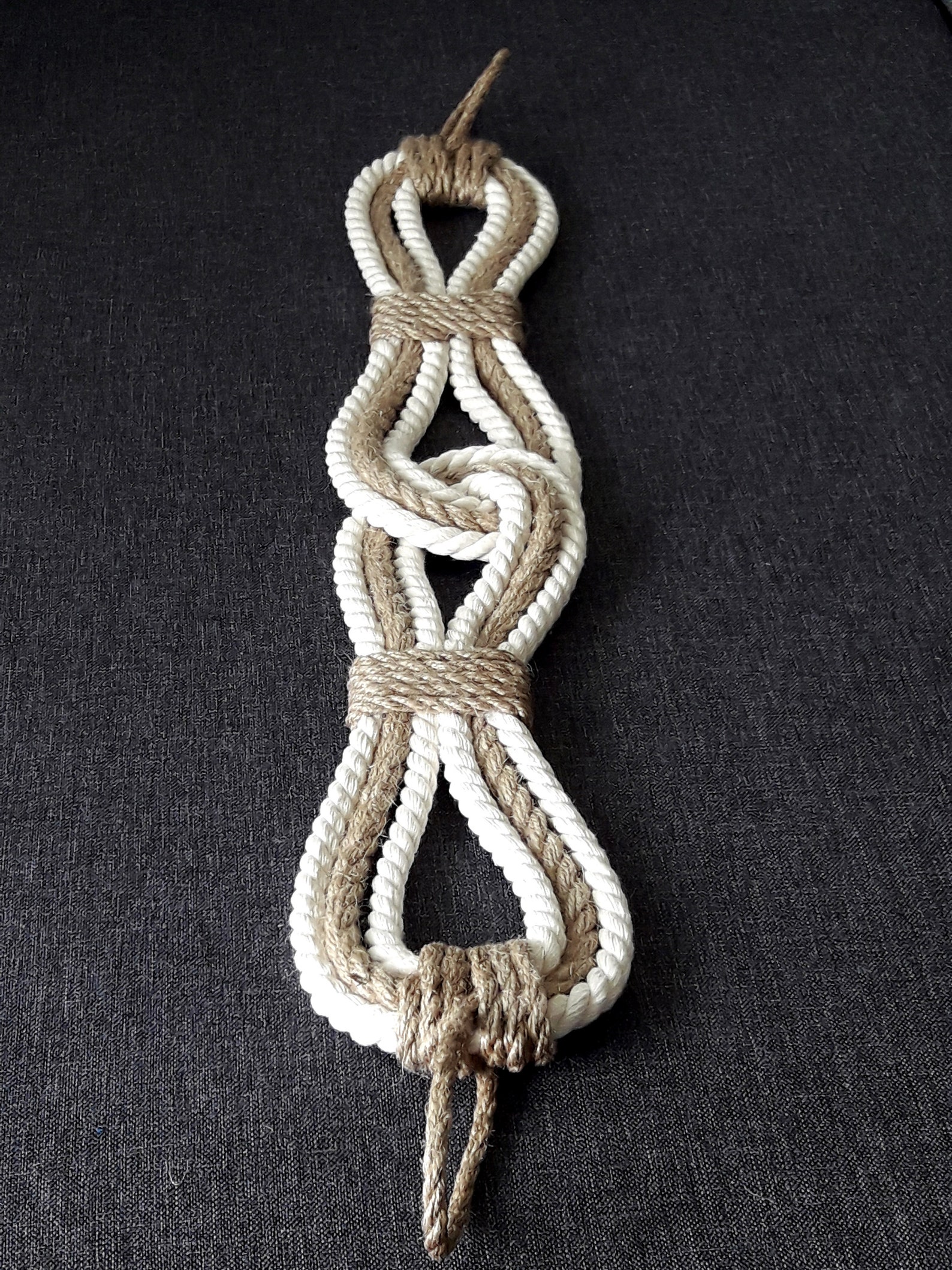 Curtain Tie Back infinity..tie Cotton and Jute | Etsy