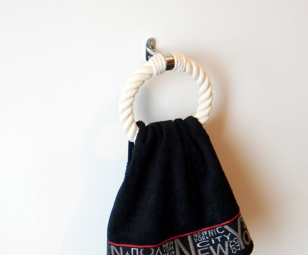 Towel Holder Rope Ring..natural Cotton Rope..decor for Bathroom or ...