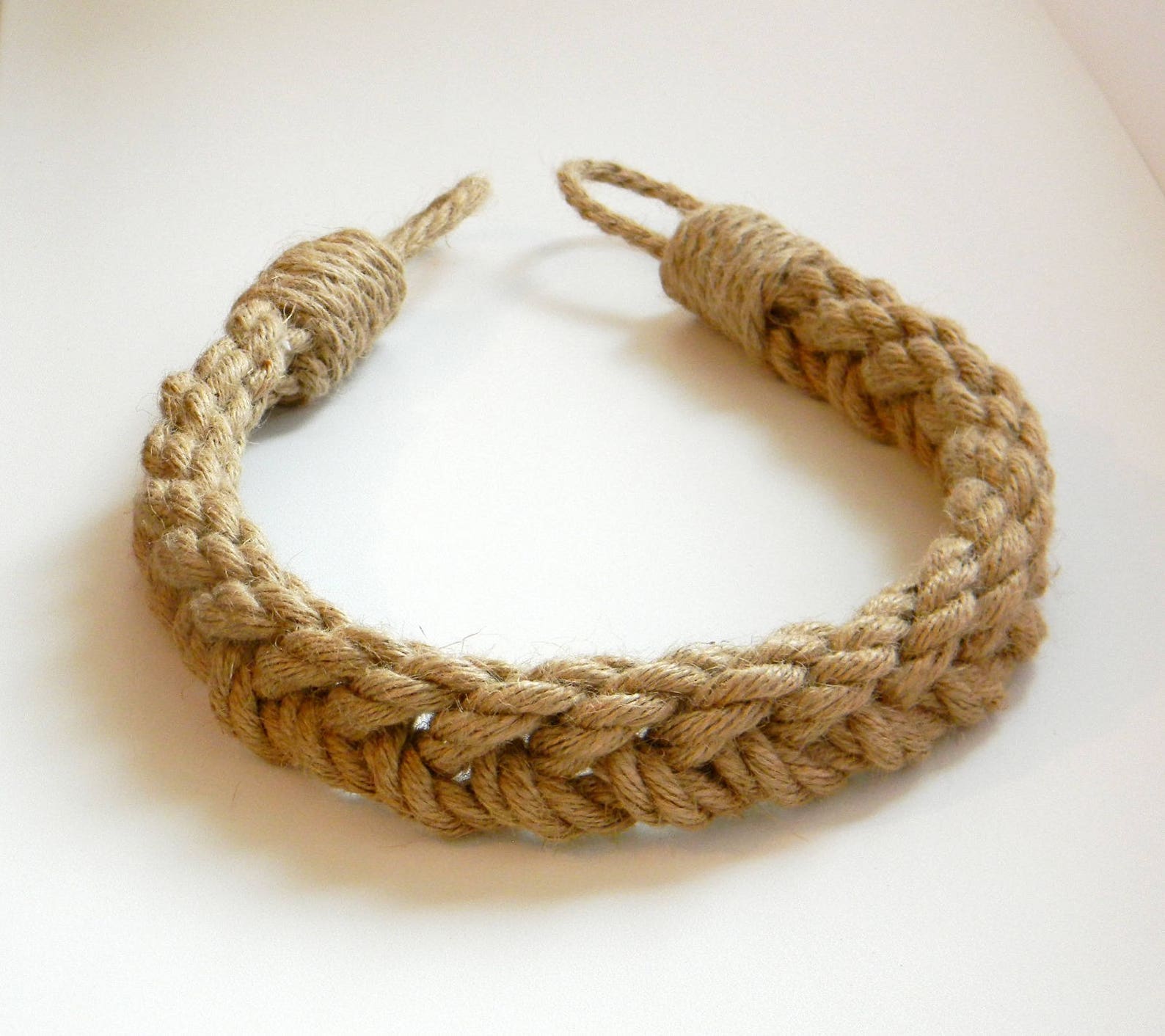 Natural Jute Rope Curtain Tiebacks-chunky Braided-pigtail of - Etsy UK