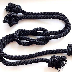 Square Knot Curtain Tie-backs..black Rope Tiebacks..home Decor Curtain ...