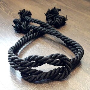 Square Knot Curtain Tie-backs..black Rope Tiebacks..home Decor Curtain ...