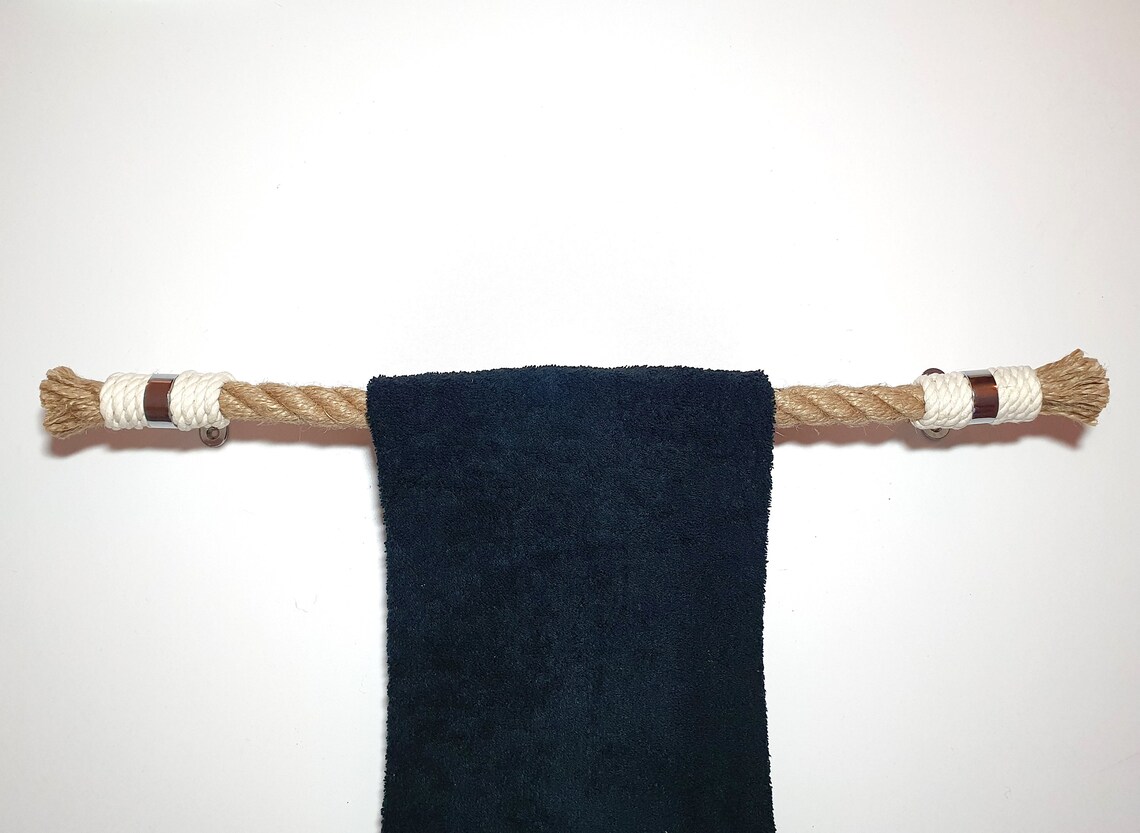 Towel Rack..towel Holder Jute Rope..decor for Bathroom or - Etsy