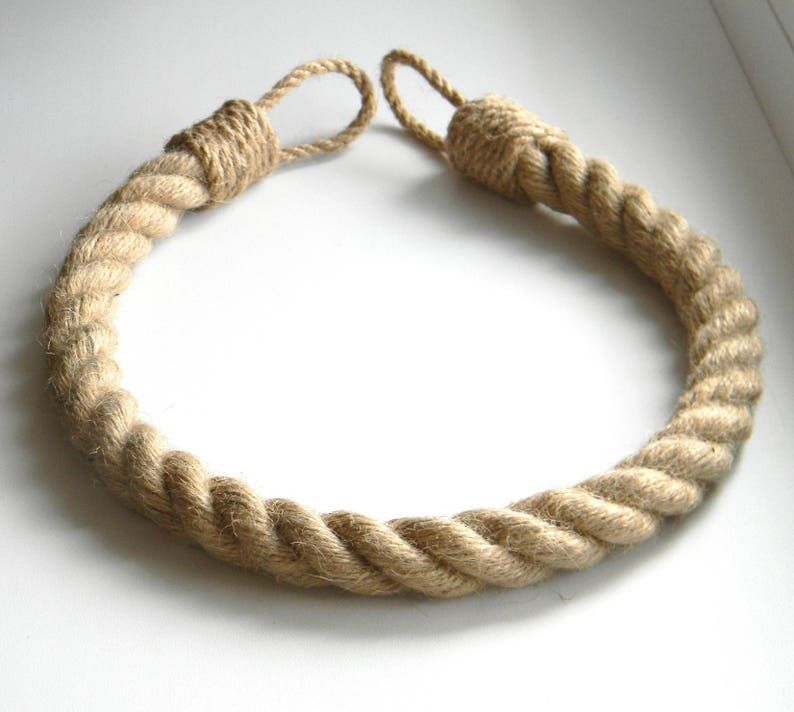 Chunky Jute Rope Curtain Tieback-Nautical Decor-Thick | Etsy