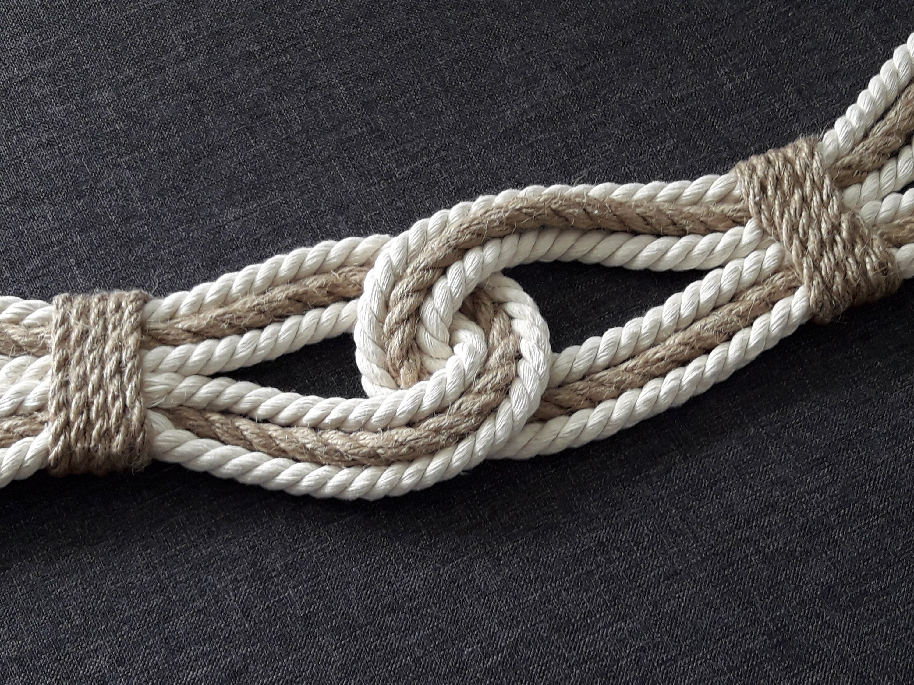 Curtain Tie back Infinity..Tie Cotton and Jute | Etsy