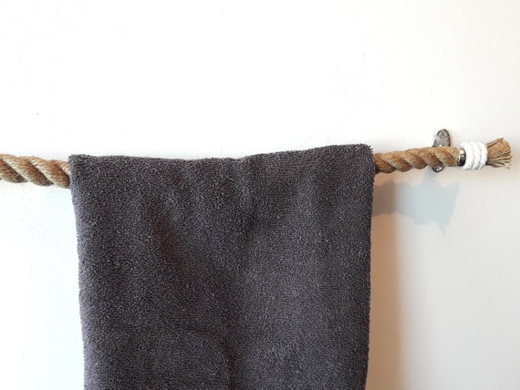 Towel rack..Towel Holder Jute Rope..Decor for Bathroom or | Etsy