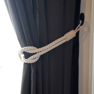 Square Knot Curtain Tie Back Beach Decor Cotton Rope Tiebacks Nautical ...