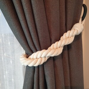 Curtain Tieback Cotton Rope Decor for Window Nautical Style Twisted ...