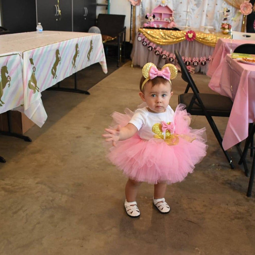 Minnie Mouse 1st Birthday Outfit, Minnie Mouse Birthday Outfit Pink and ...