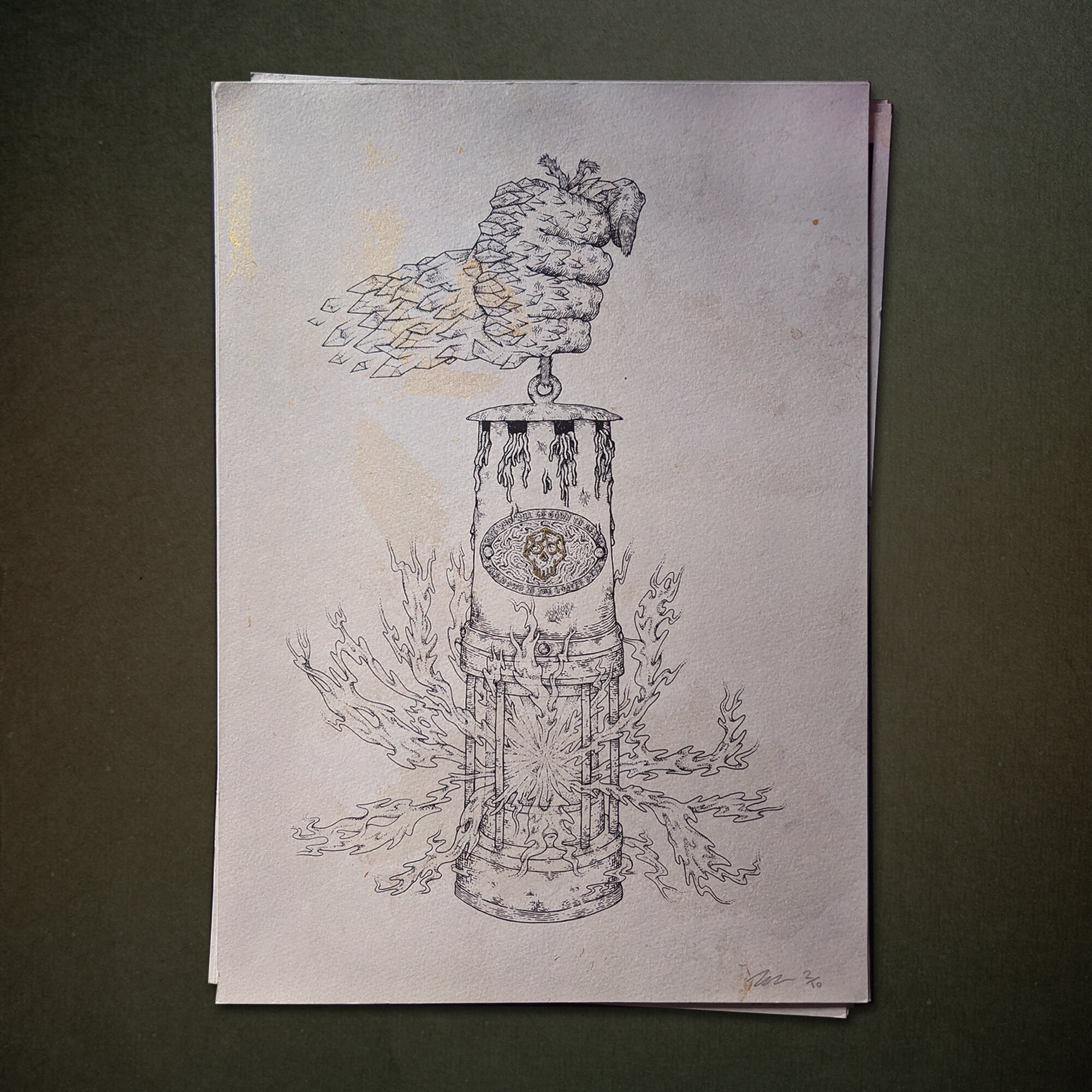 Cursed Lantern Fine Art Screen Print - Etsy