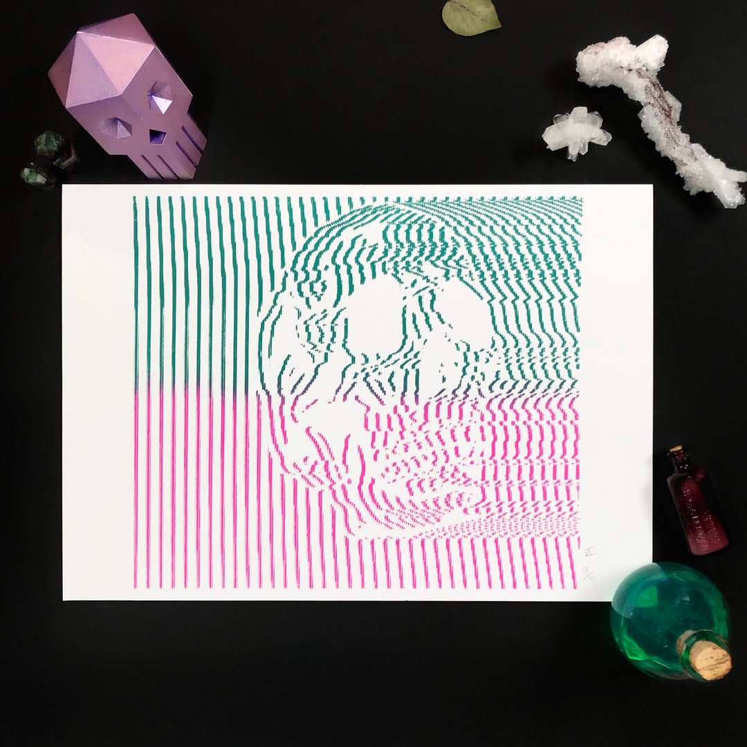 Distortion A3 Screenprint - Etsy