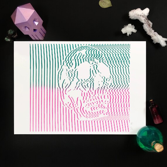 Distortion A3 Screenprint | Etsy