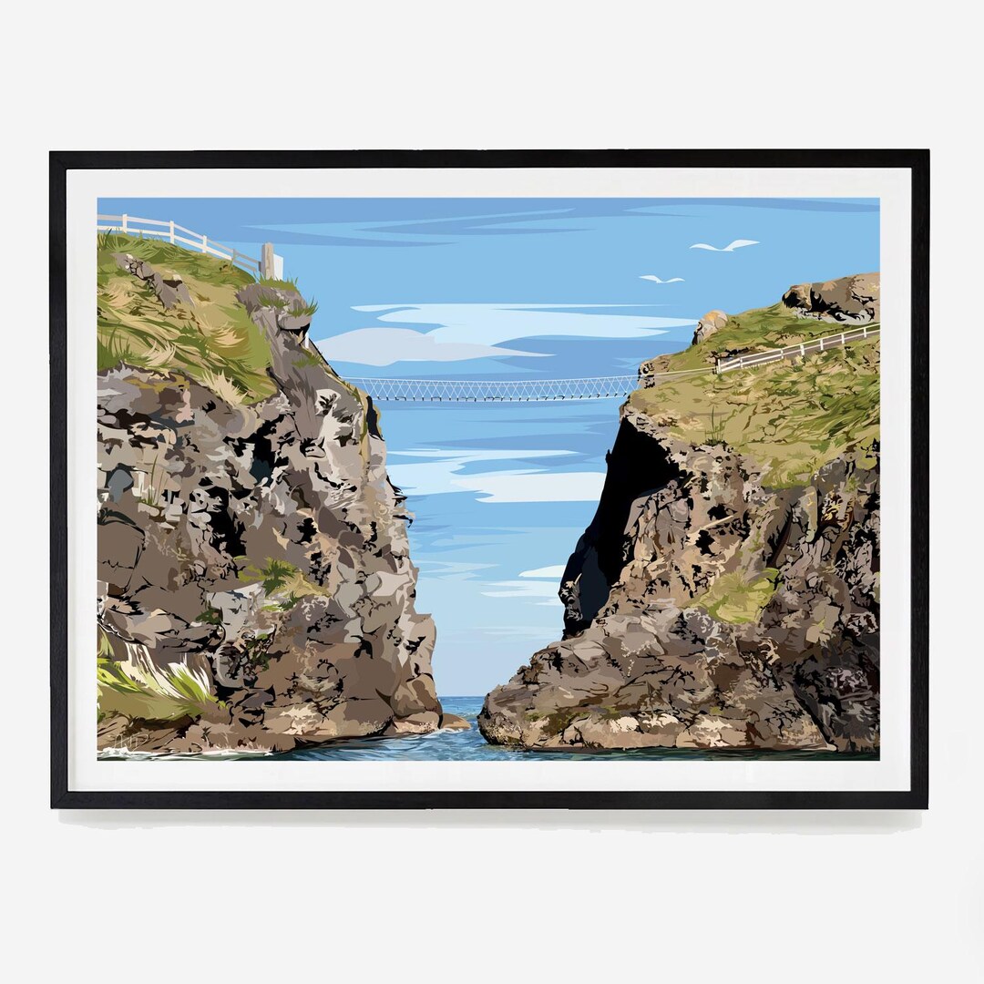 Carrick-a-rede Bridge Portrush Print - Etsy