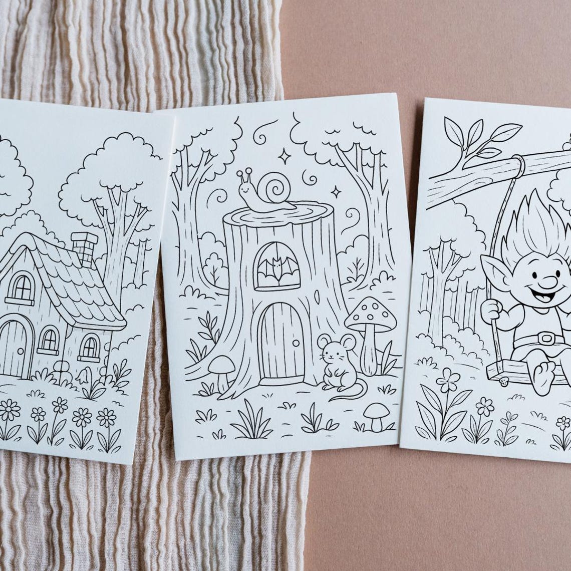 Magical Forrest, 20 Coloring Pages, Printable, Digital Download - Etsy