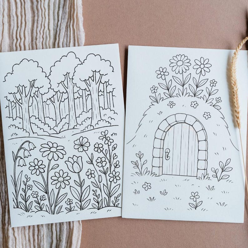 Magical Forrest, 20 Coloring Pages, Printable, Digital Download - Etsy