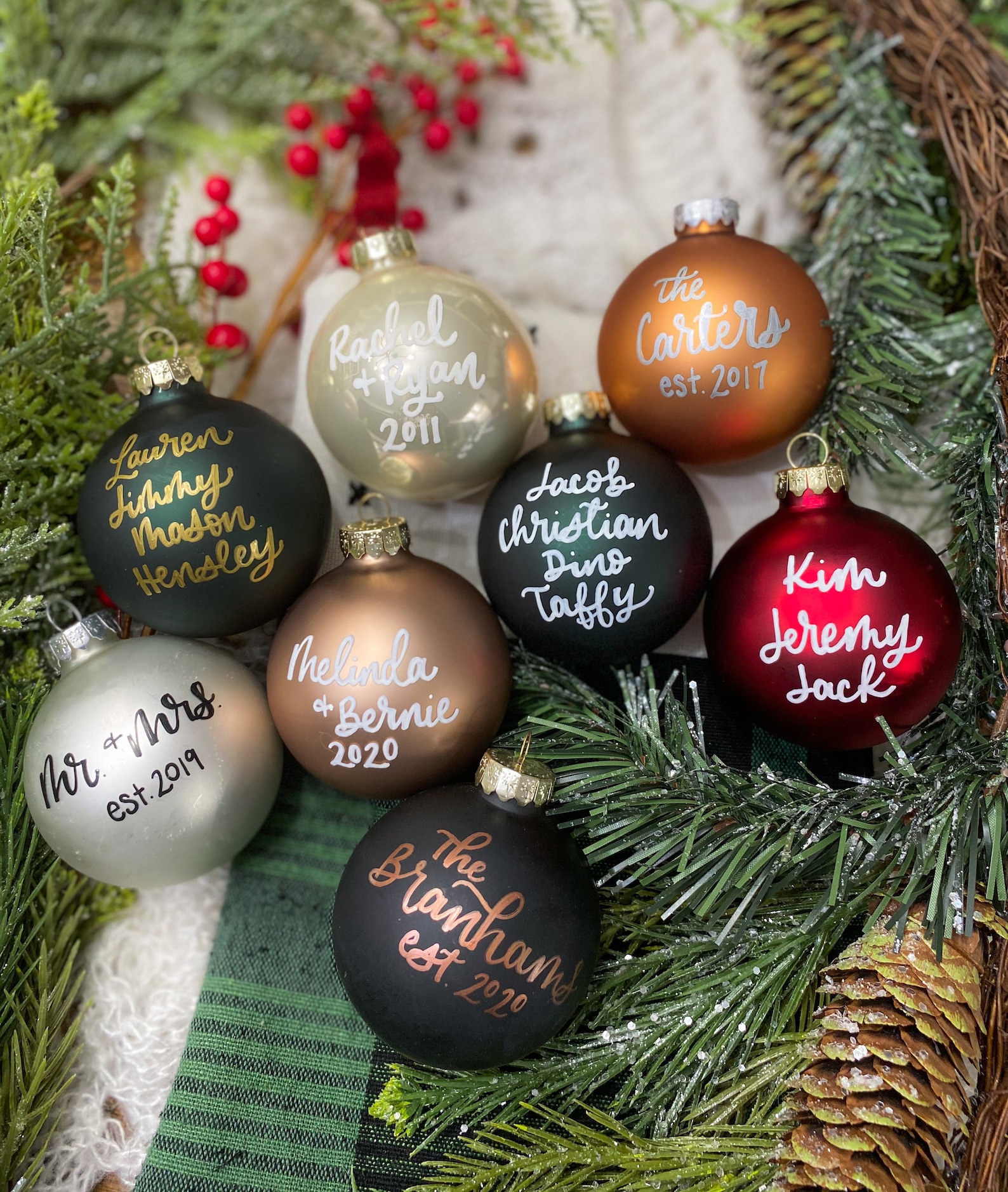 Personalized Christmas Ornament Custom Glass Ornament - Etsy