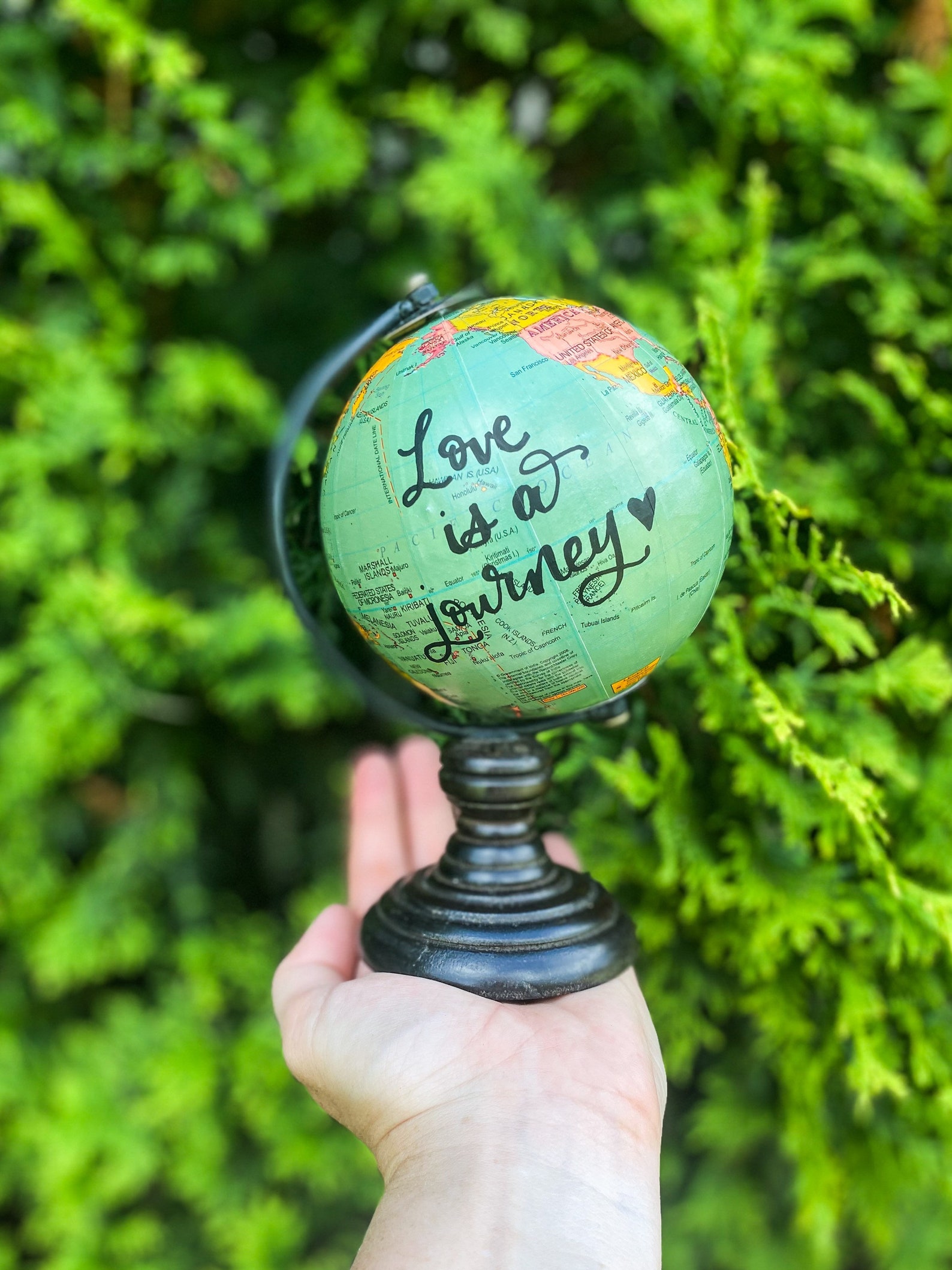 Personalized 4 Globe Hand Lettered Globe Mini Globe | Etsy