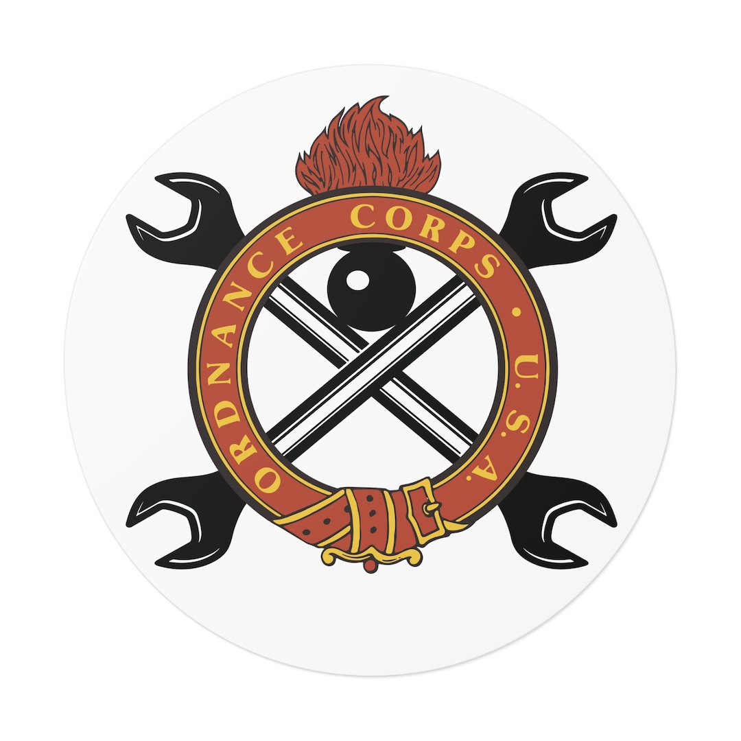 Ordnance Corps USA Round Vinyl Stickers - Etsy