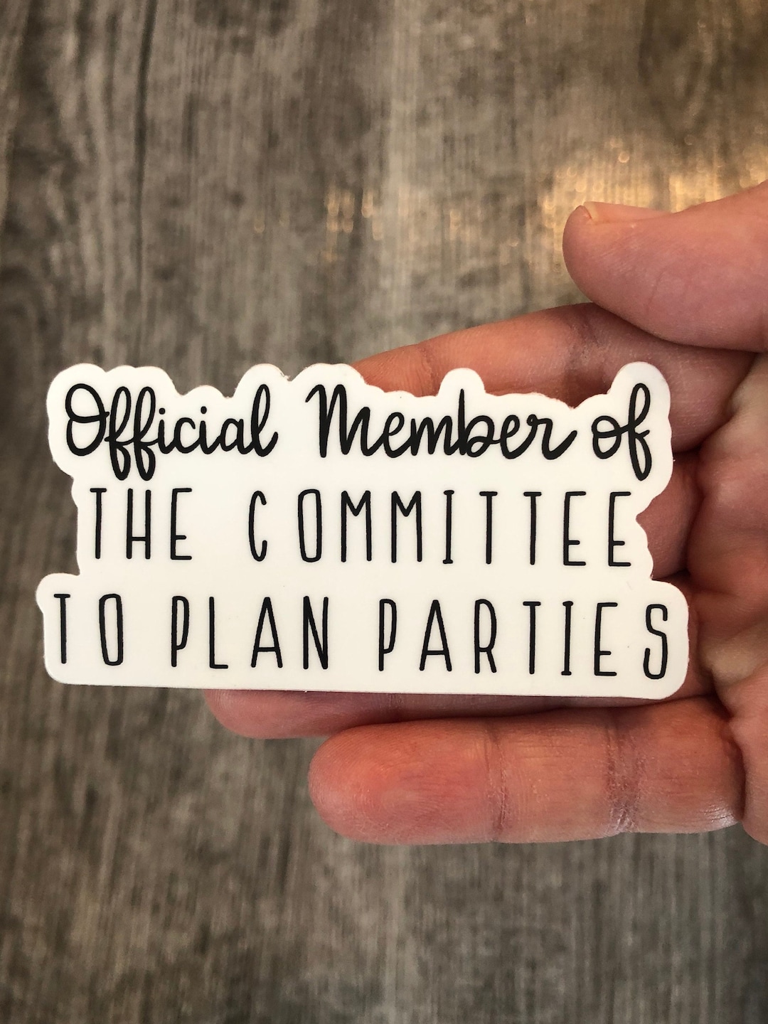 VINYL STICKER the Committee to Plan Parties Sticker/the Office/pam and ...