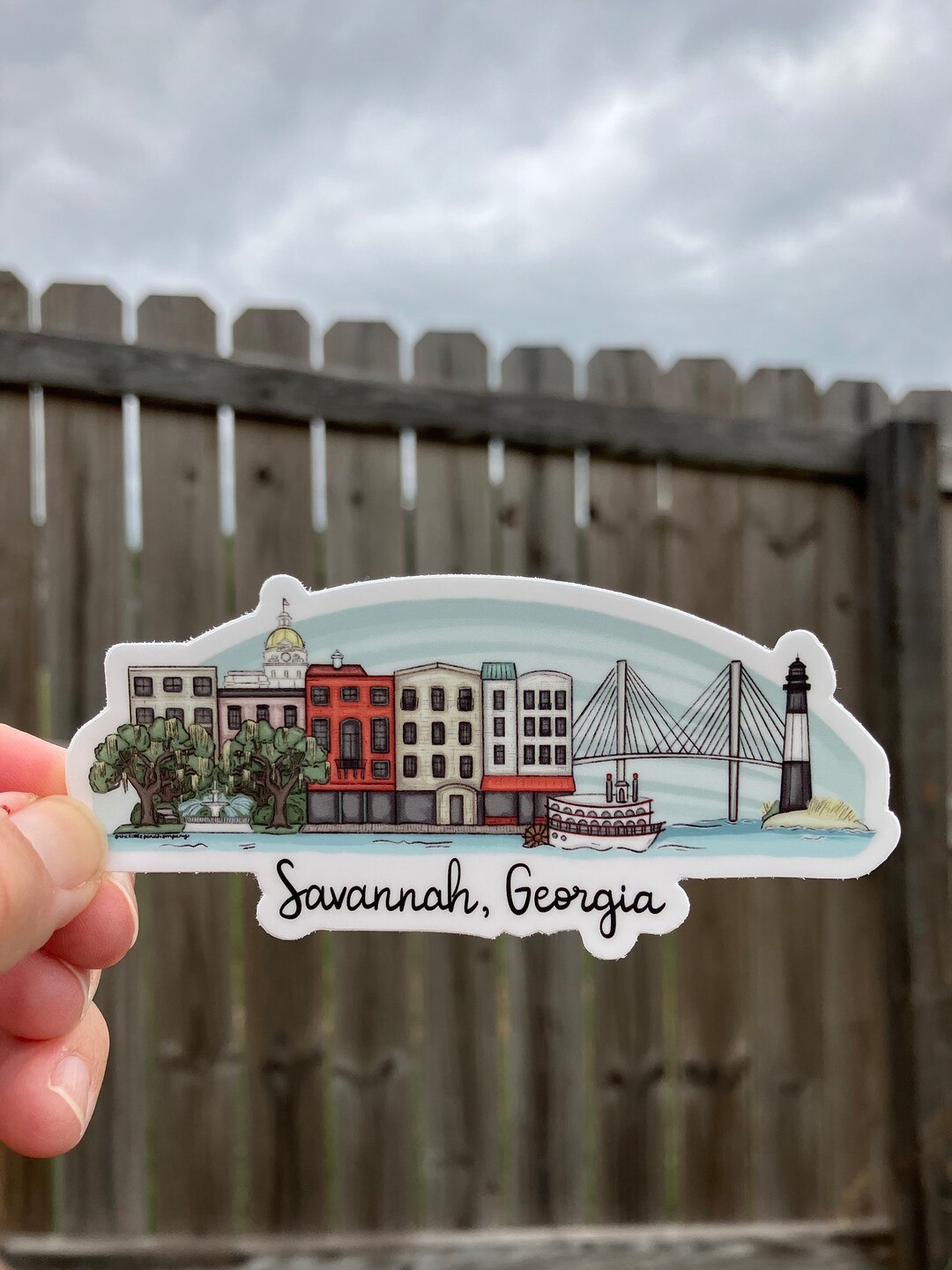 VINYL STICKER - Savannah, Georgia - Etsy