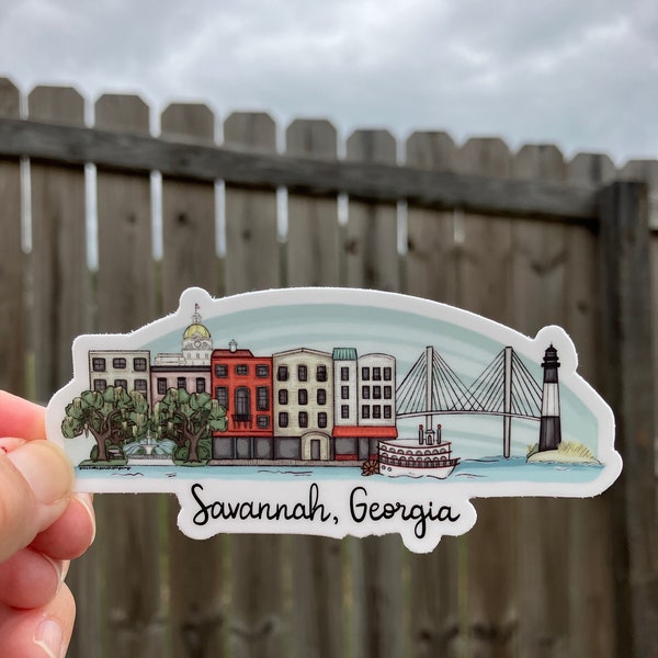 Savannah Ga Sticker - Etsy