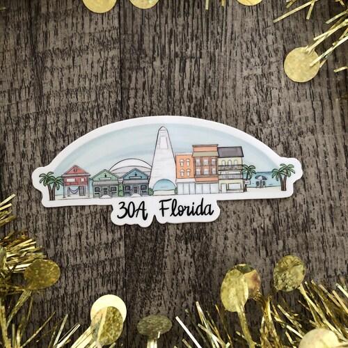 3 30A Florida Emerald Coast 30 A Beach Decal Sticker - Etsy