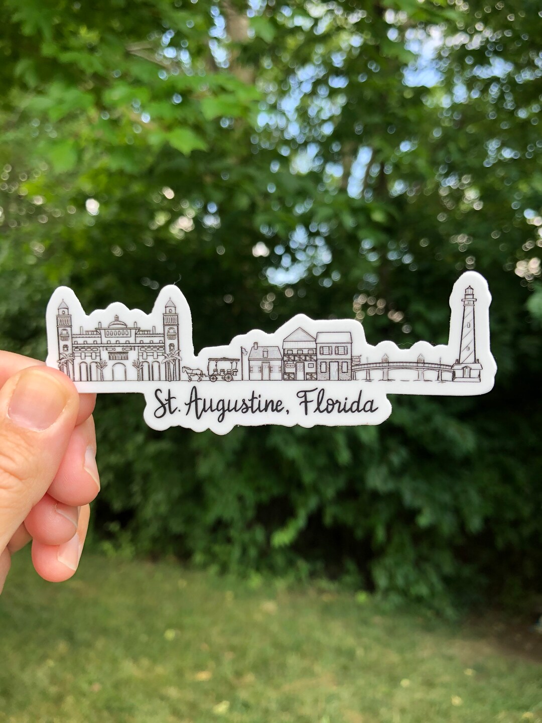 VINYL STICKER - St Augustine, Florida Skyline - Etsy