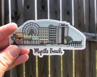 Myrtle Beach Girl Flip Flop Decal Beach Bumper Sticker - Etsy