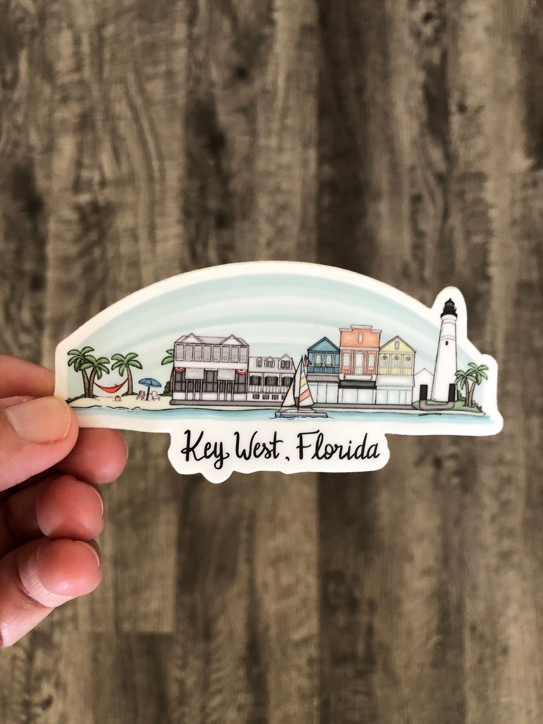 VINYL STICKER - Key West, Florida Skyline - Etsy