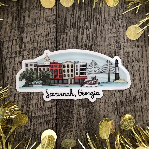 Savannah Ga Sticker - Etsy