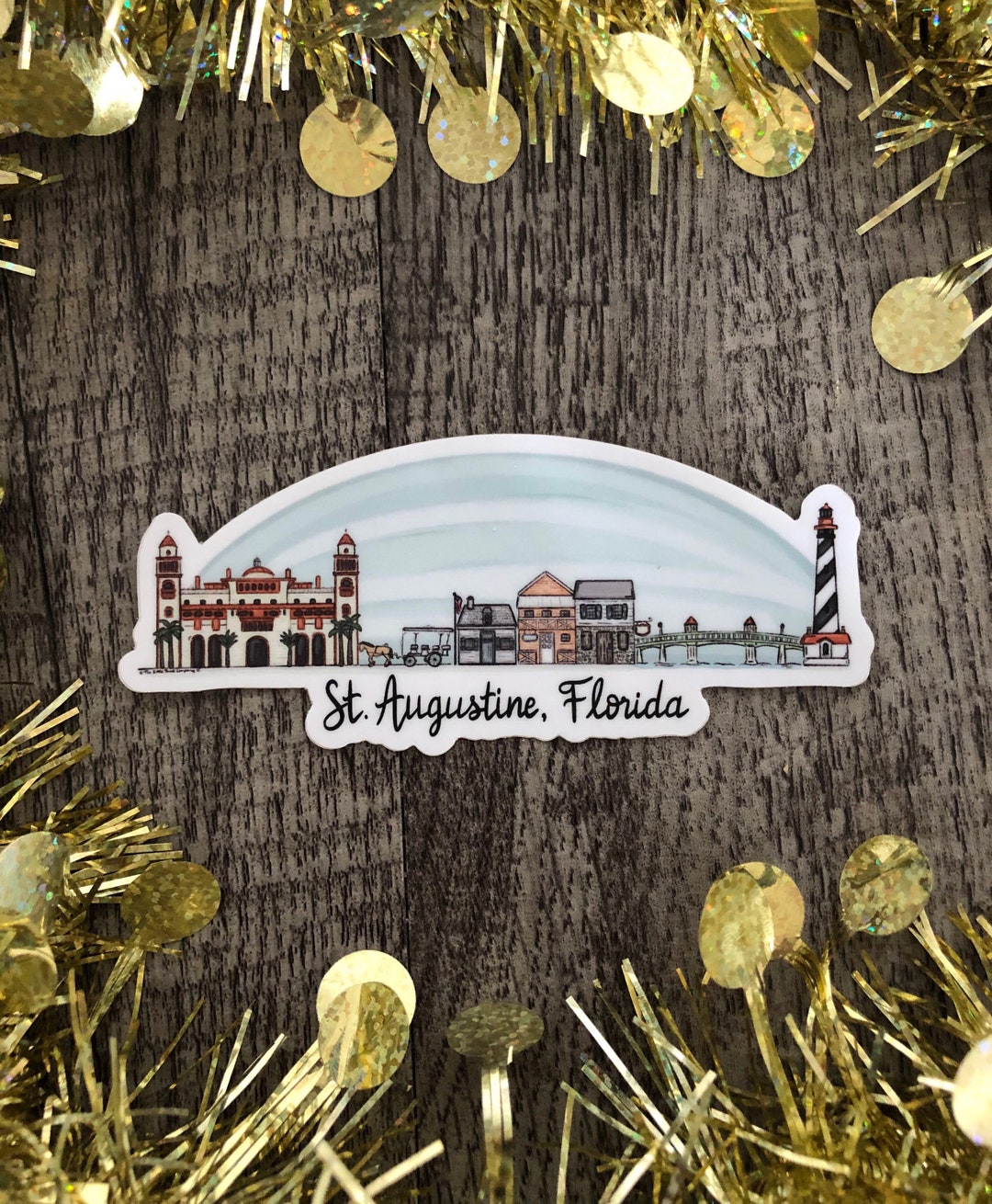 STICKER St Augustine Florida Skyline - Etsy