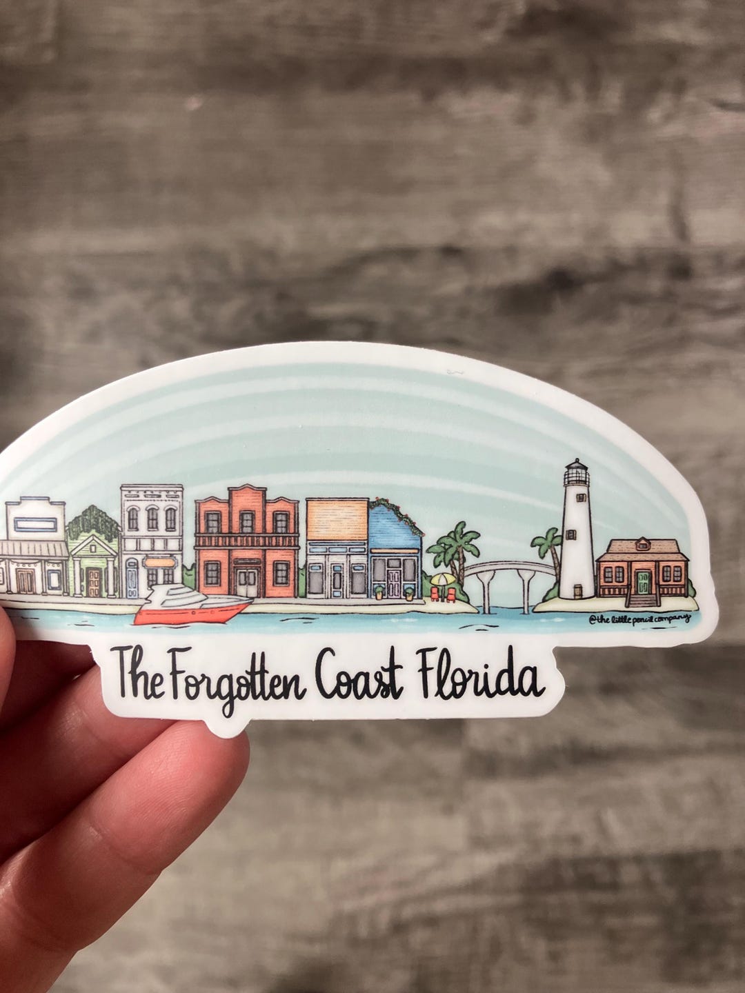 VINYL STICKER - the Forgotten Coast Florida Hand-illustrated City ...